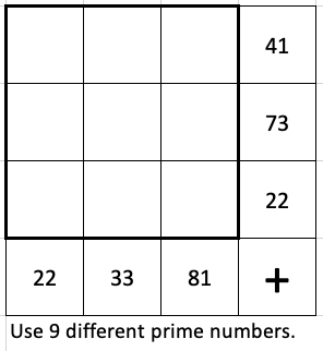 Yohaku on Twitter: "If you like prime numbers then you will enjoy this #yohaku. Fill in cells ...