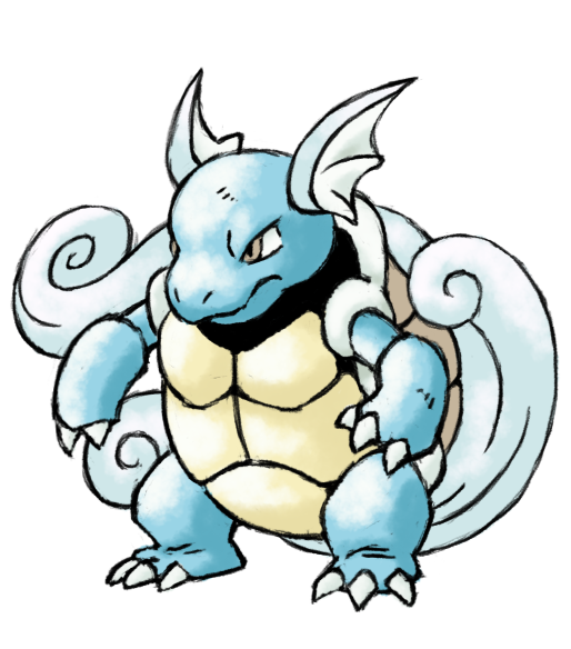 Blastoise Evolution Art