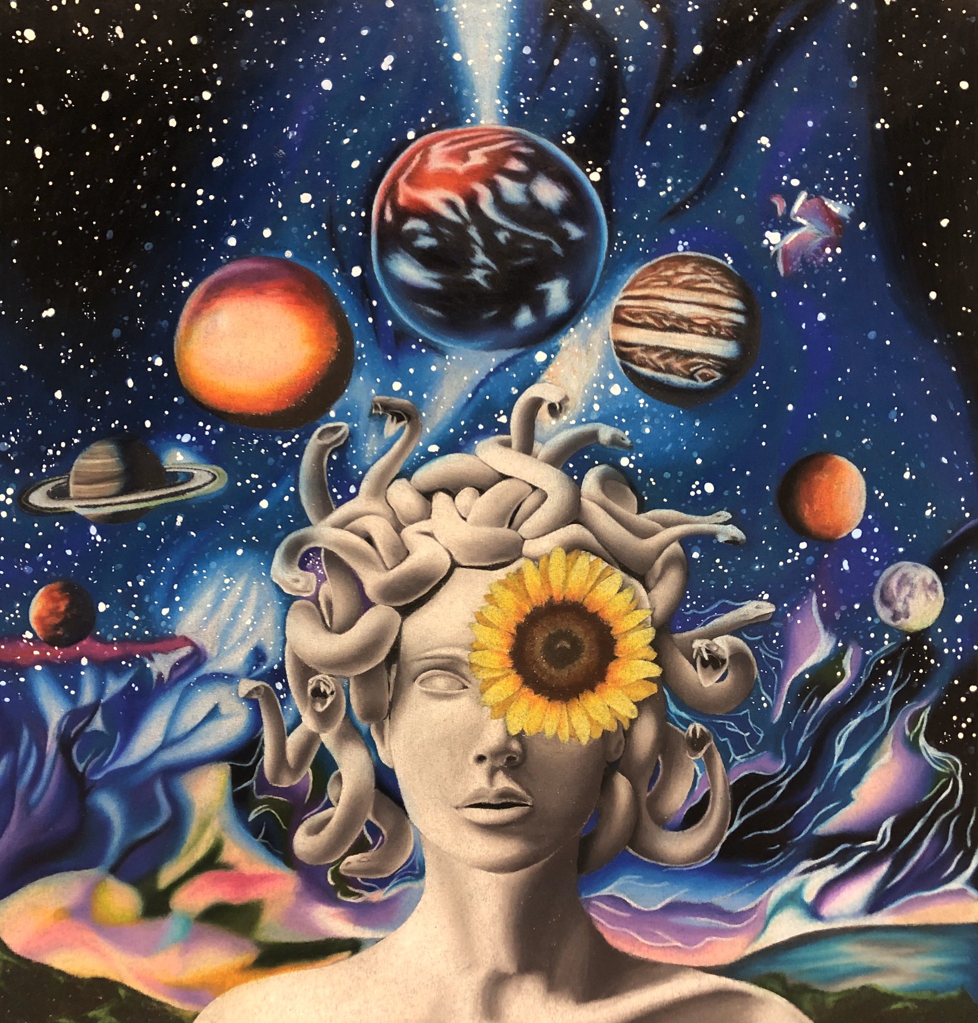 Trippy Planet Drawings