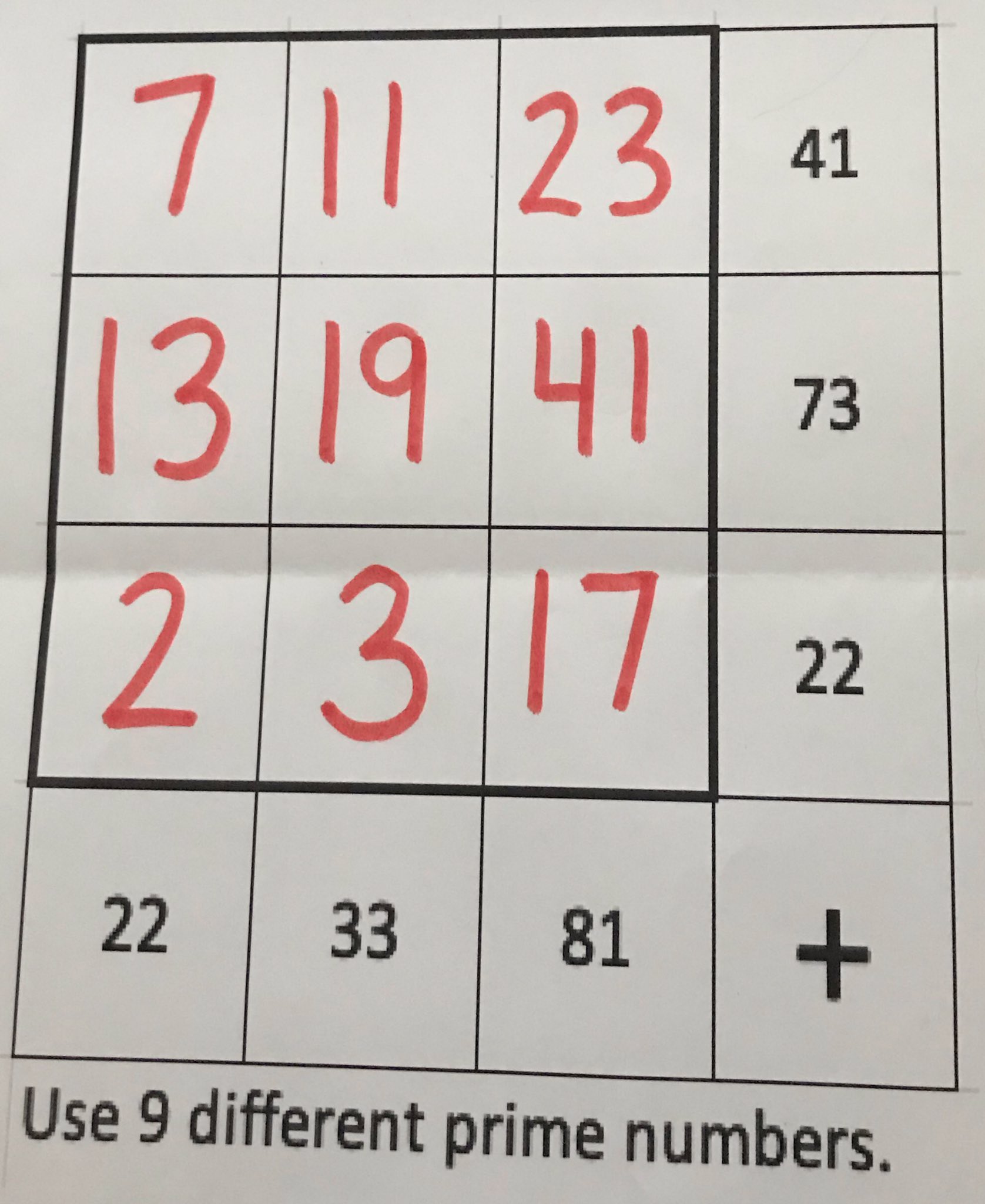 Yohaku on Twitter: "If you like prime numbers then you will enjoy this #yohaku. Fill in cells ...