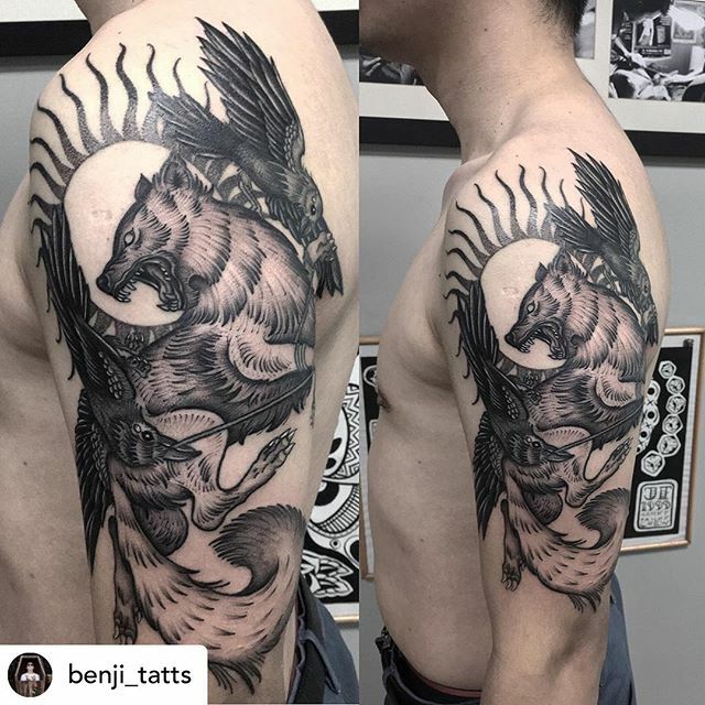 Fenrir Arm Tattoo