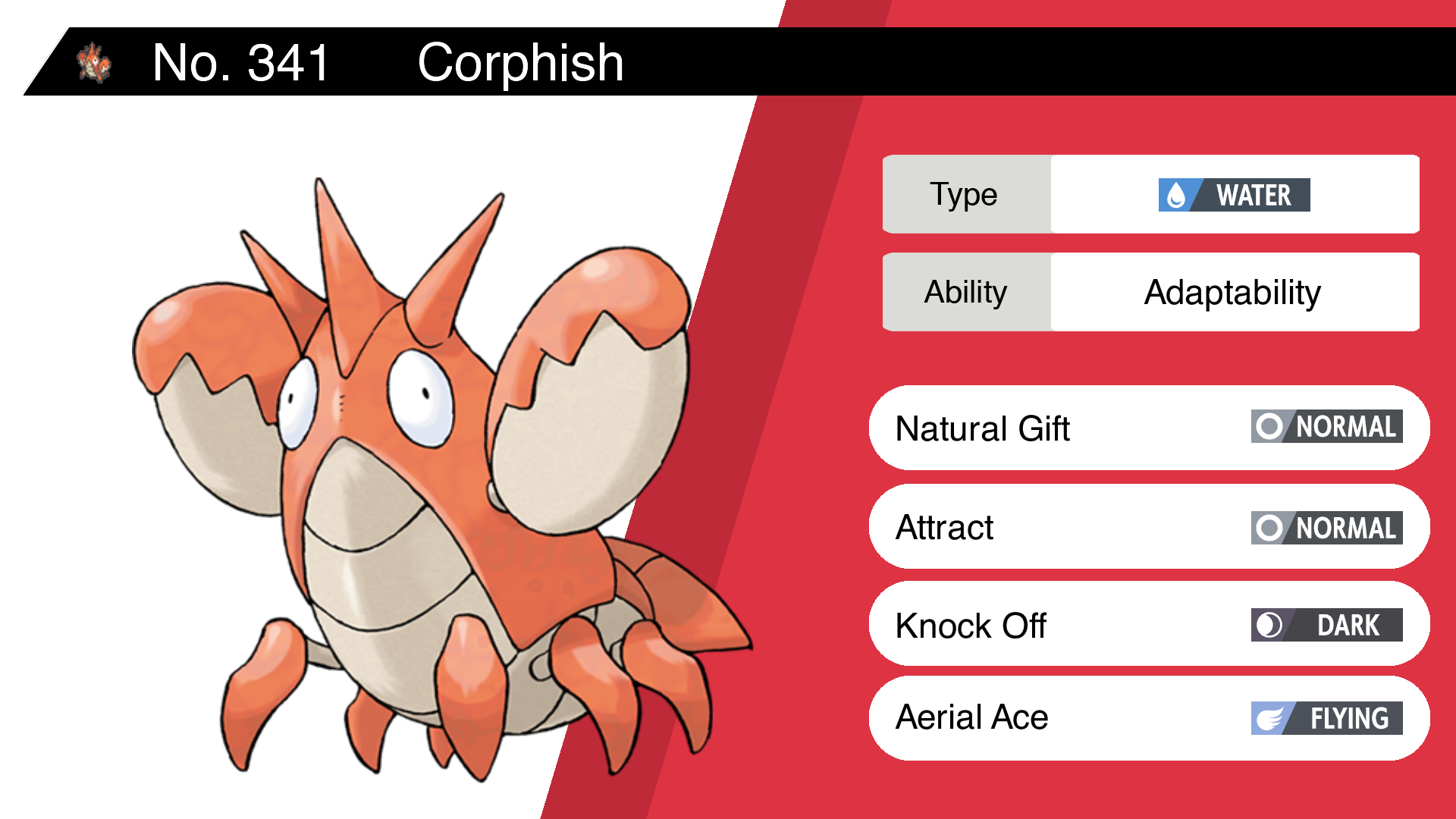 Corphish Evolution Chart