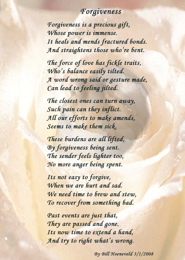 Forgiveness Poems
