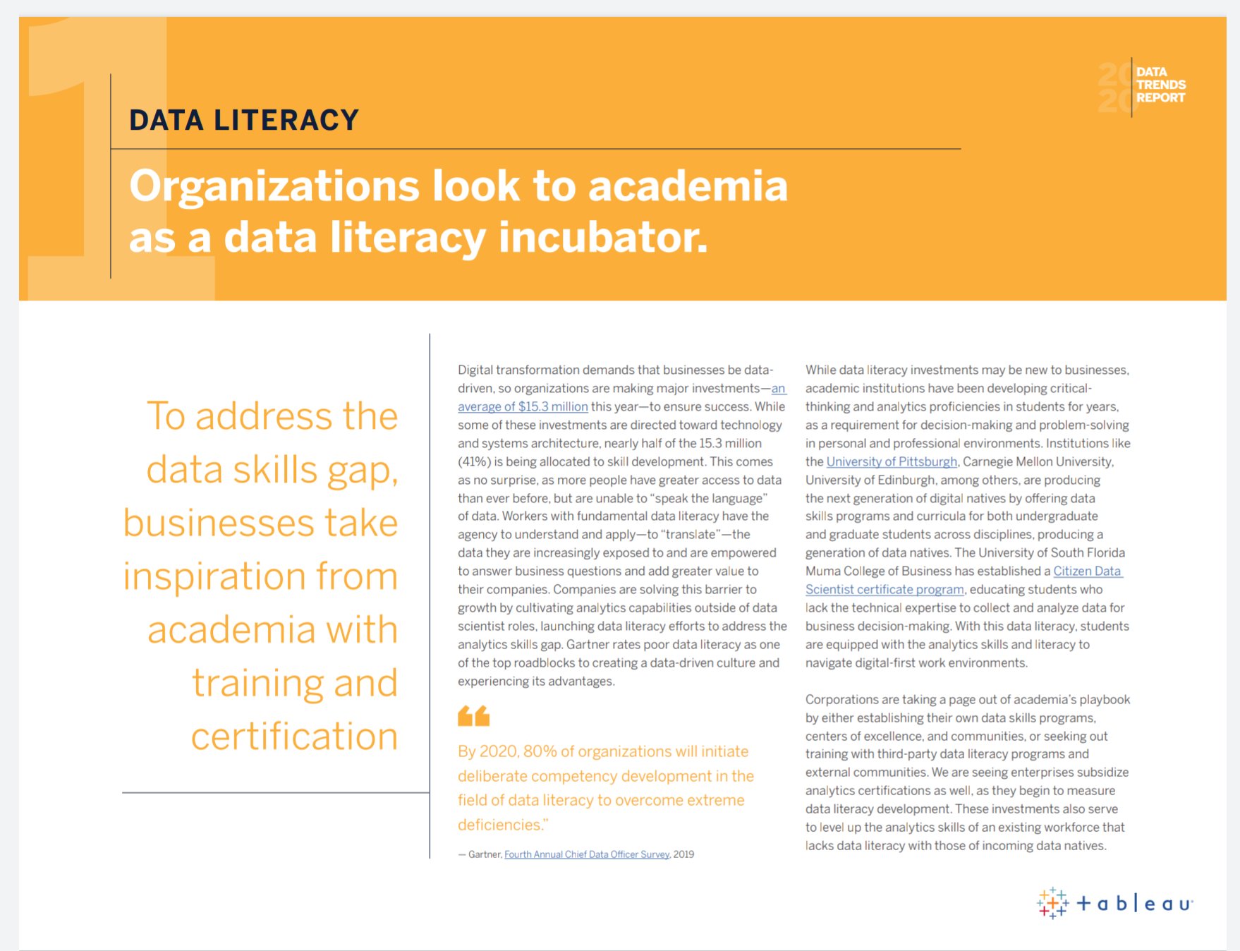 Ben Jones on Twitter: "Data Literacy is listed as #1 in @tableau's 2020 Data Trends report https ...