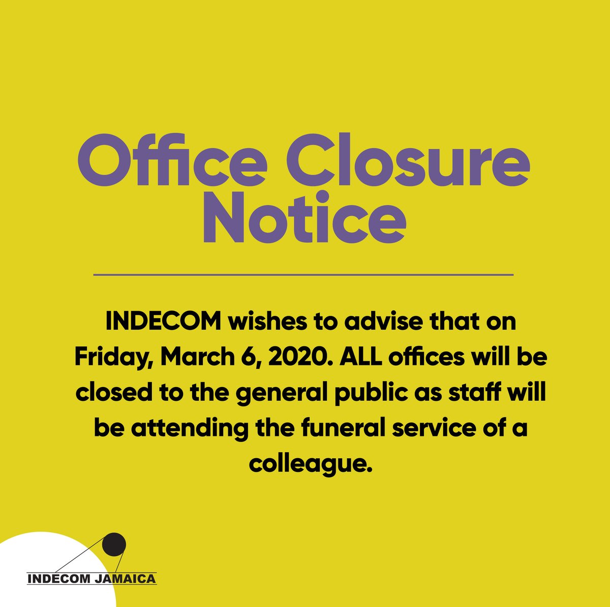 Office Closed Notice