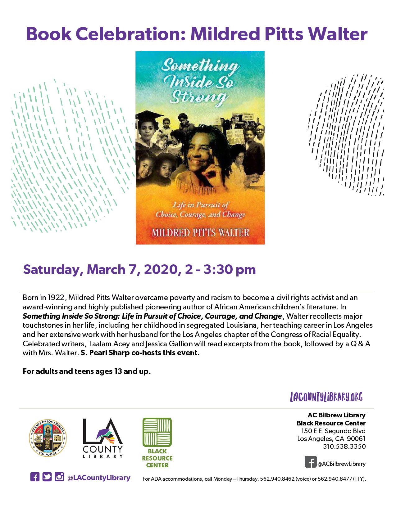 S. Pearl Sharp on Twitter: "Queen mother Mildred Pitts Walter signs her ...