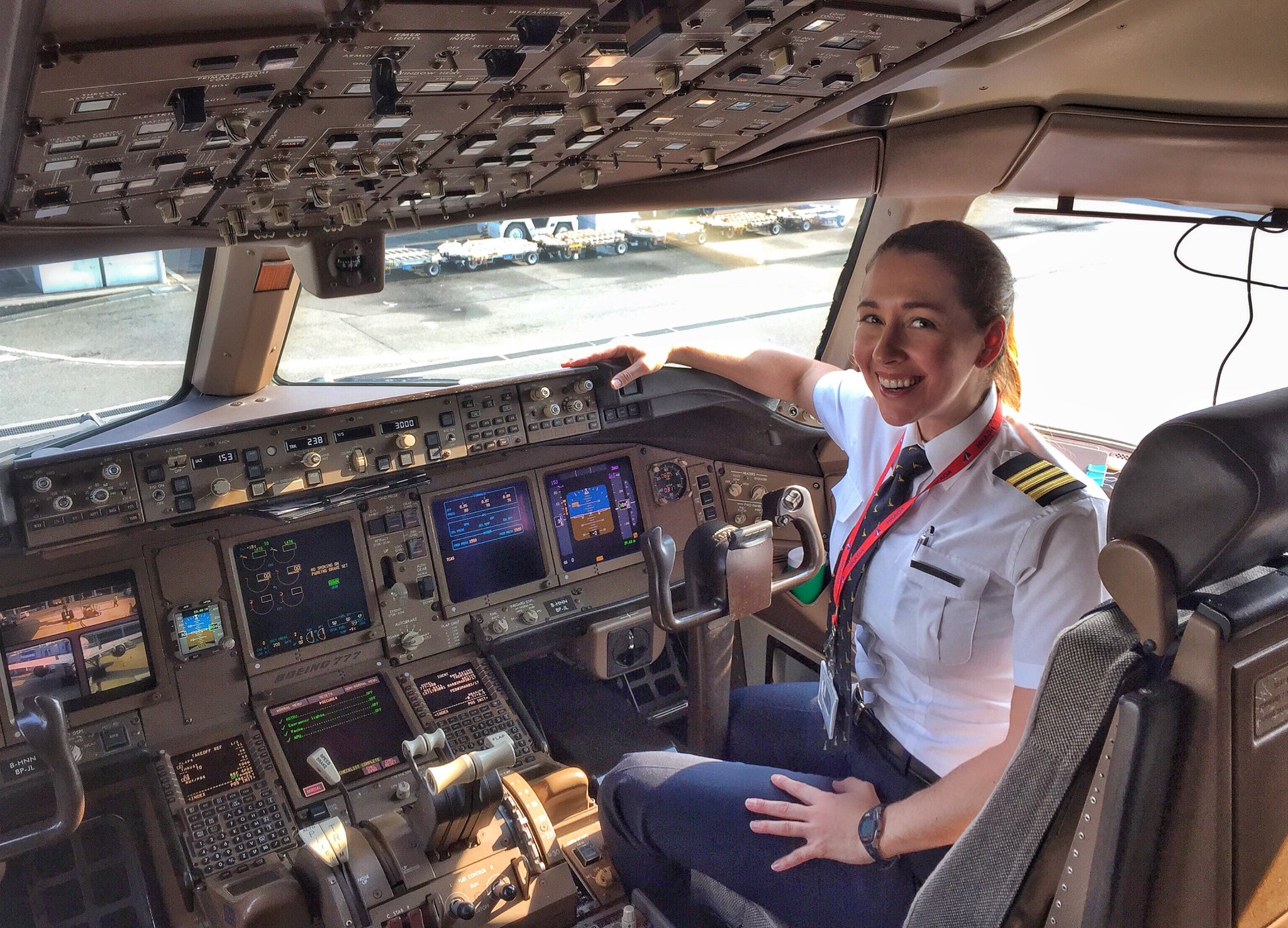 Cathay Pacific Flight Attendant Cockpit