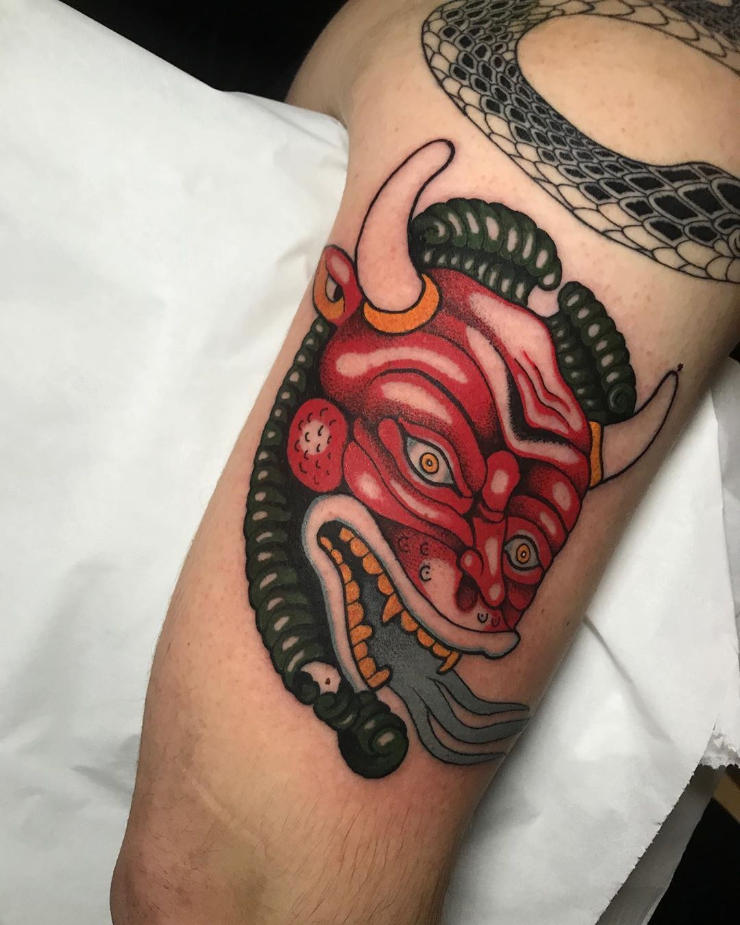 Male Demon Tattoo Flash