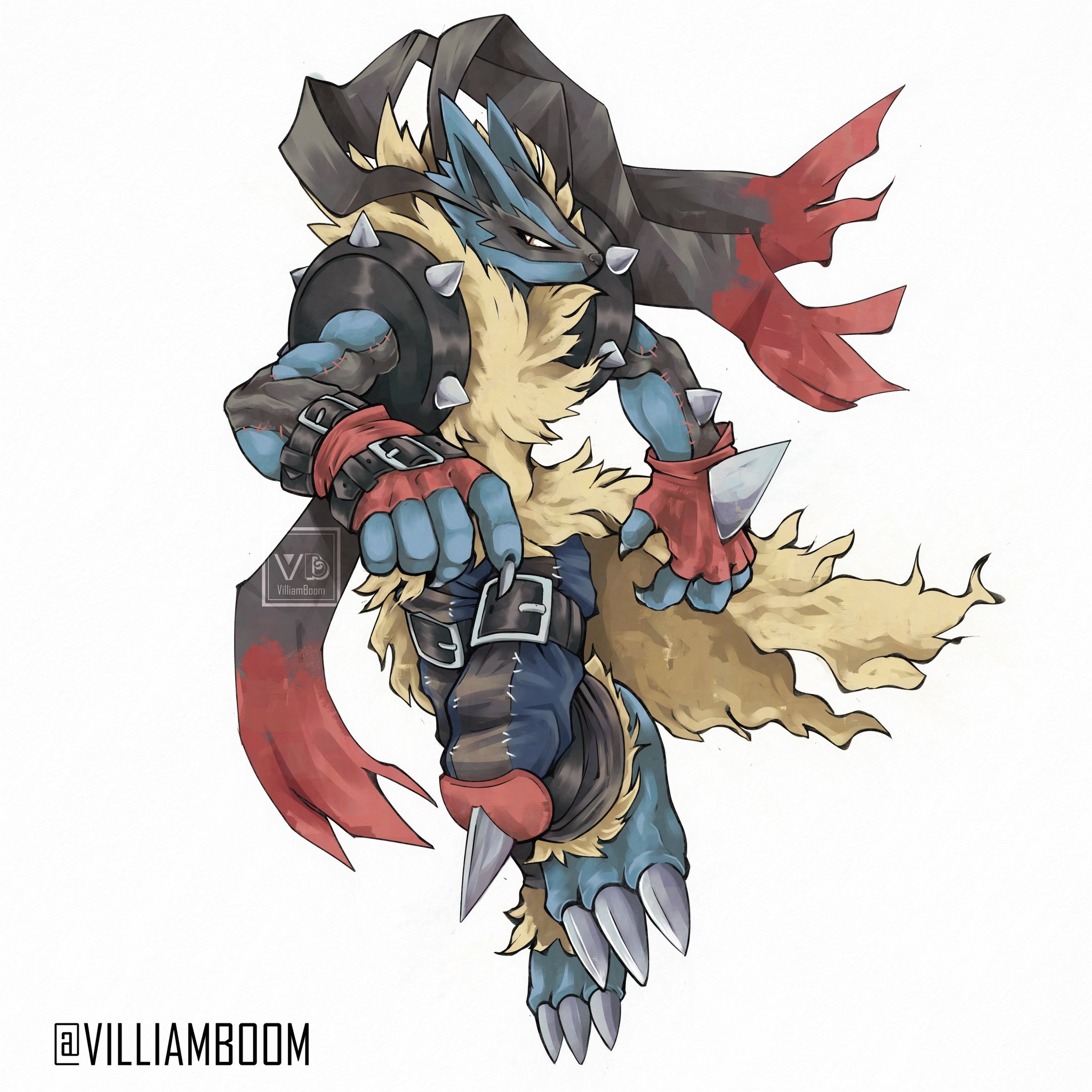 Pokemon Mega Lucario Drawing