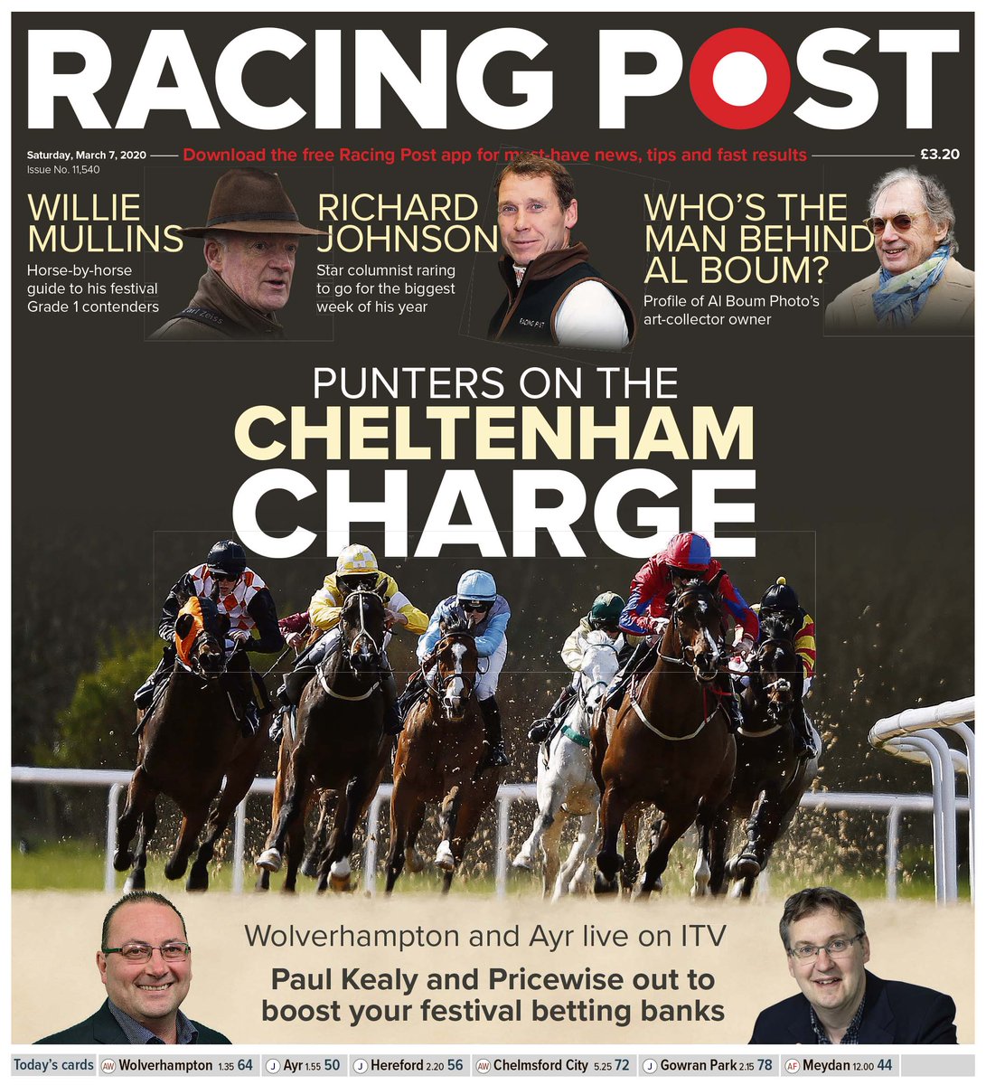 ? TODAY’S RACING POST: ? Saturday, March 7 ?️‍♂️ Pricewise and Paul ...