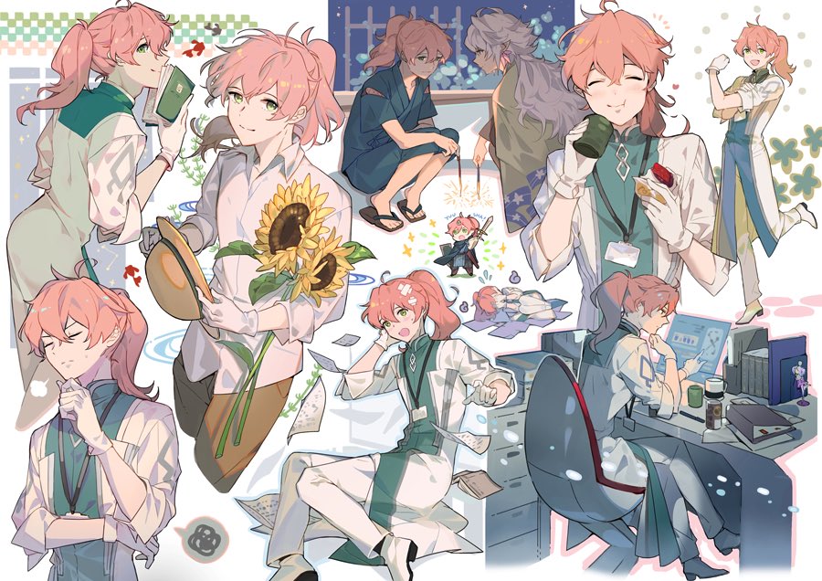 「The initial sketch for this has rodrigue fixing felix's coll」RLCの漫画