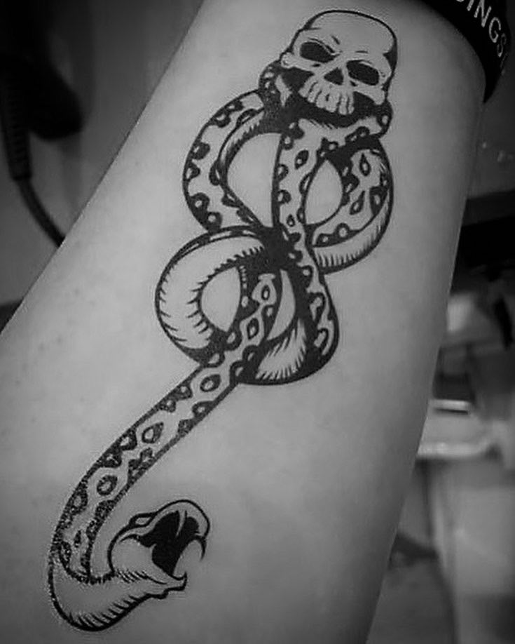 Dark Mark Tattoo White Ink