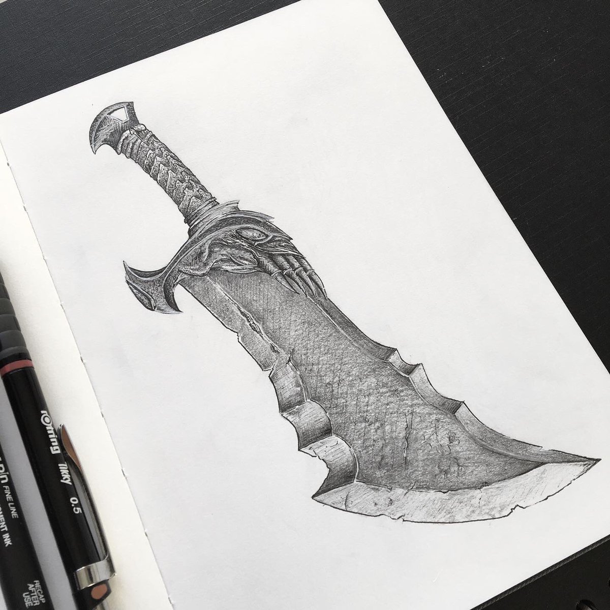 Blades Of Chaos Drawing