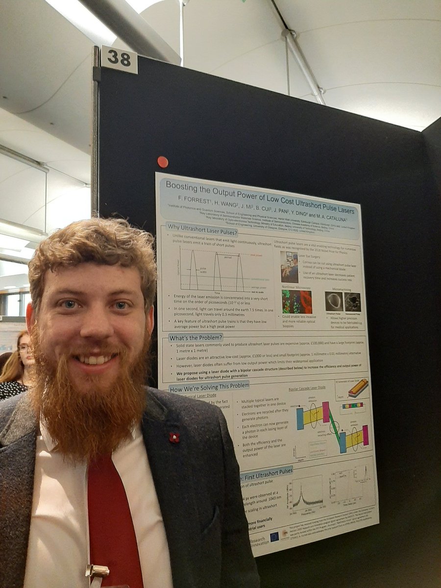 Adam Forrest from HeriotWattUni displaying his poster on boosting the ...