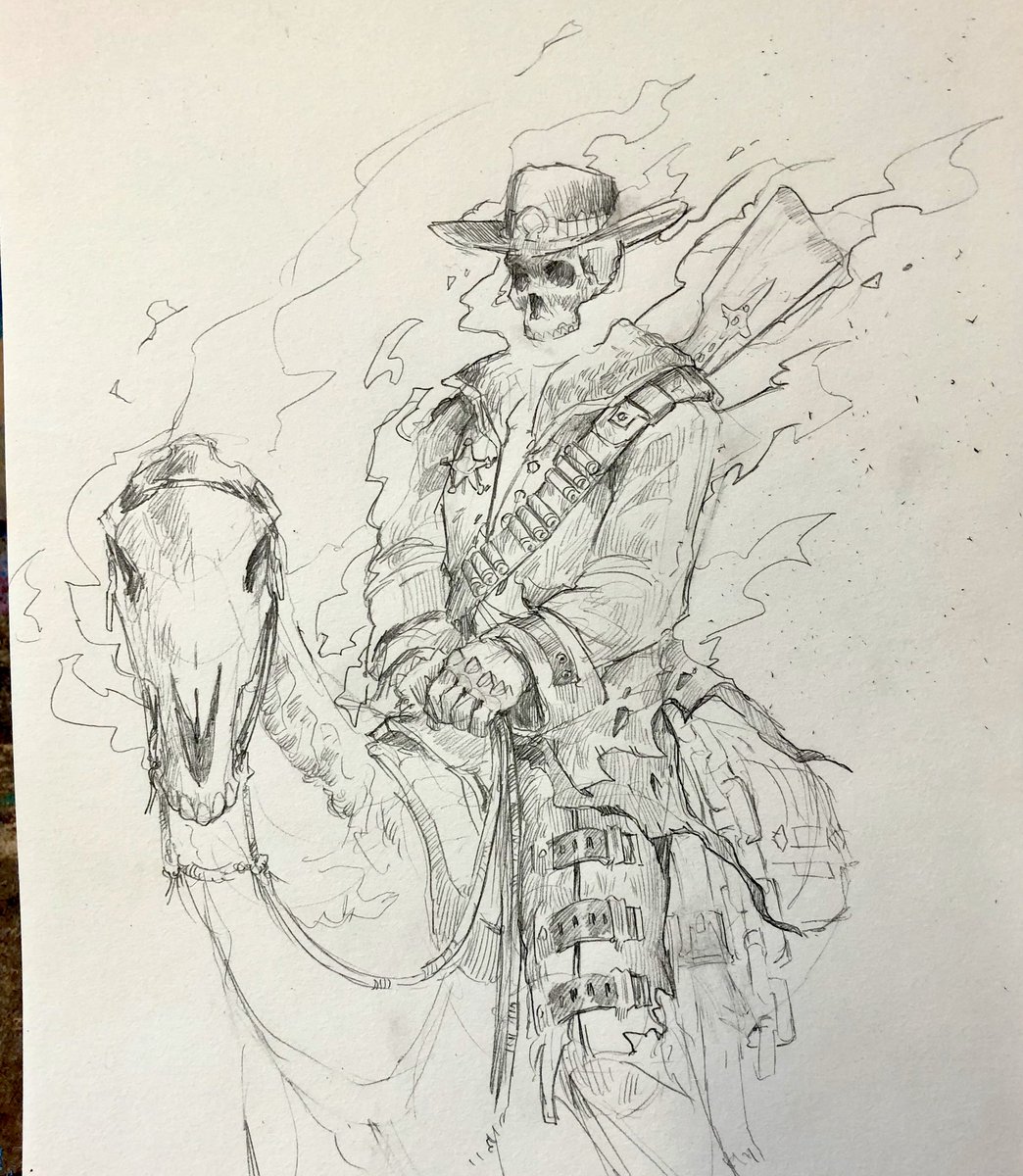 Cowboy Ghost Rider Drawings