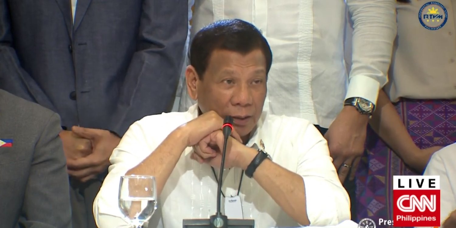CNN Philippines on Twitter: "THREAD: President Rodrigo Duterte speaks to the media after meeting ...