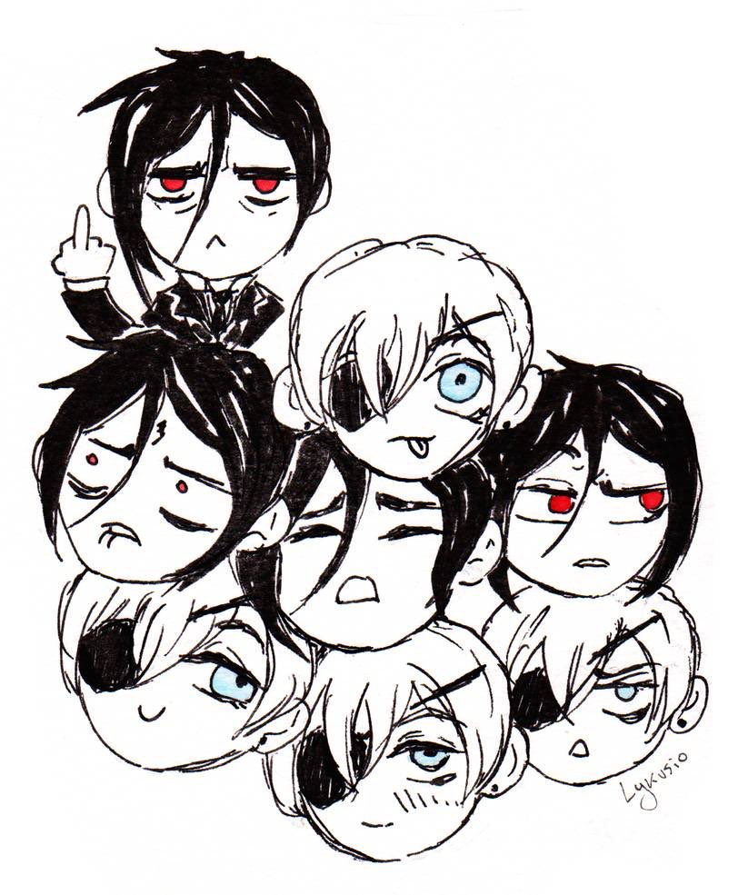 Black Butler Chibi Sebastian Drawing