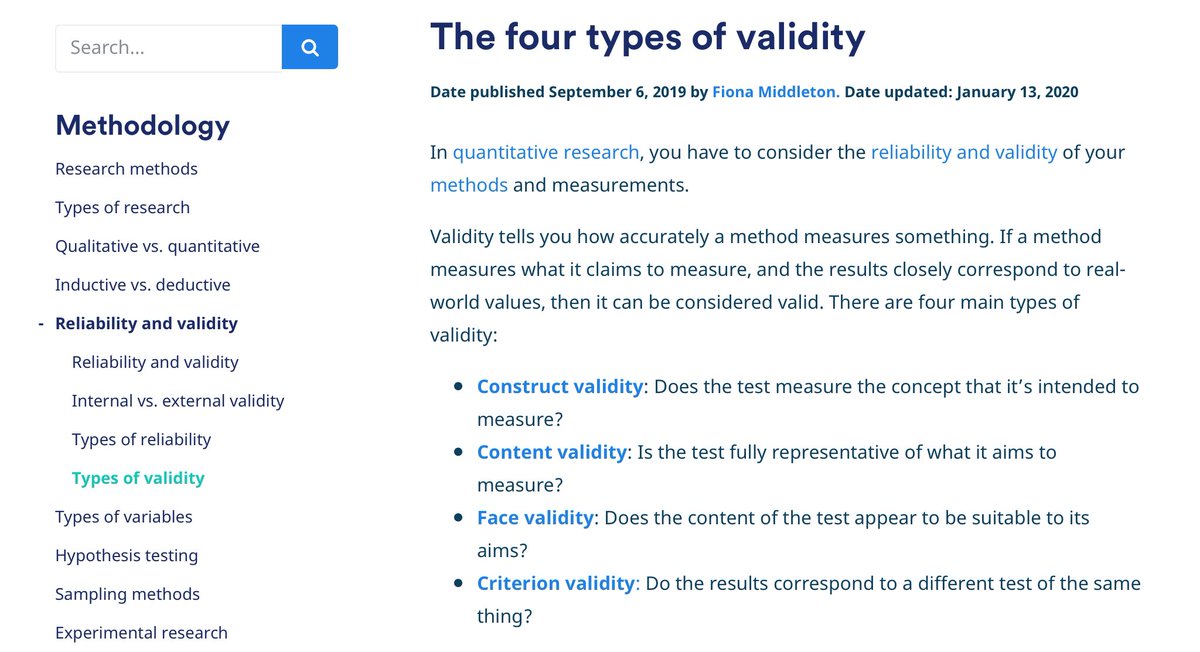 Types Of Validity