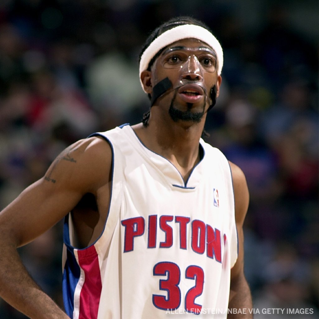 16 years ago today, Rip Hamilton wore his infamous mask for the first ...