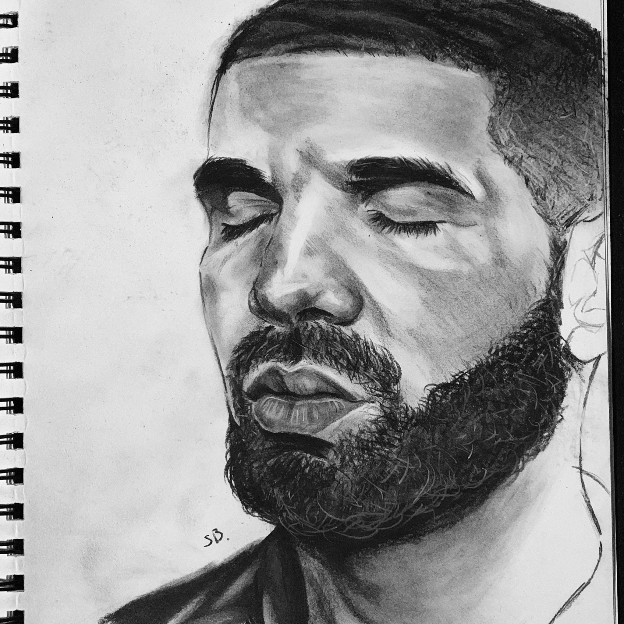 Drake Drawing In Pencil