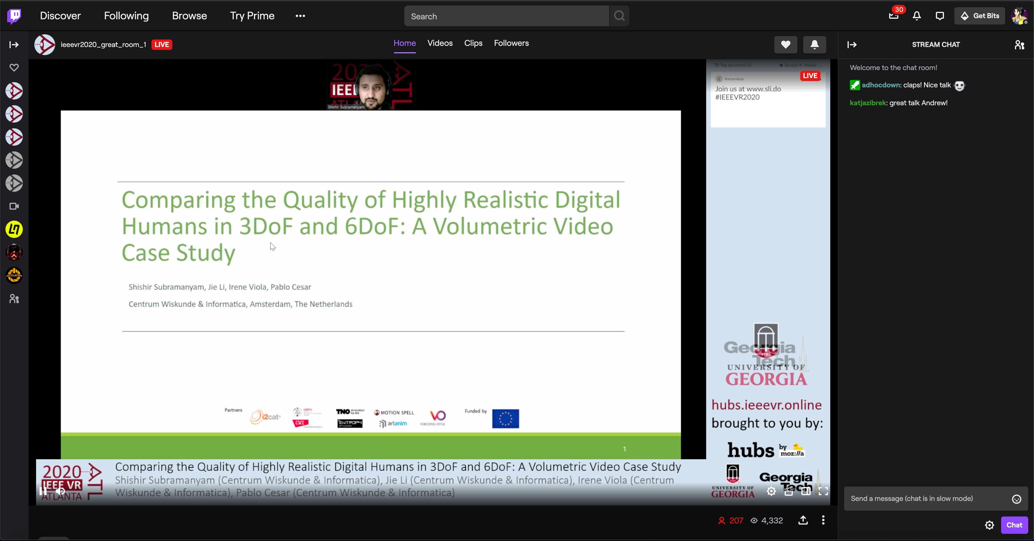 🕷 Dr. Vinoba Vinayagamoorthy on Twitter: "Last session of the day today at #IEEEVR2020 was a ...