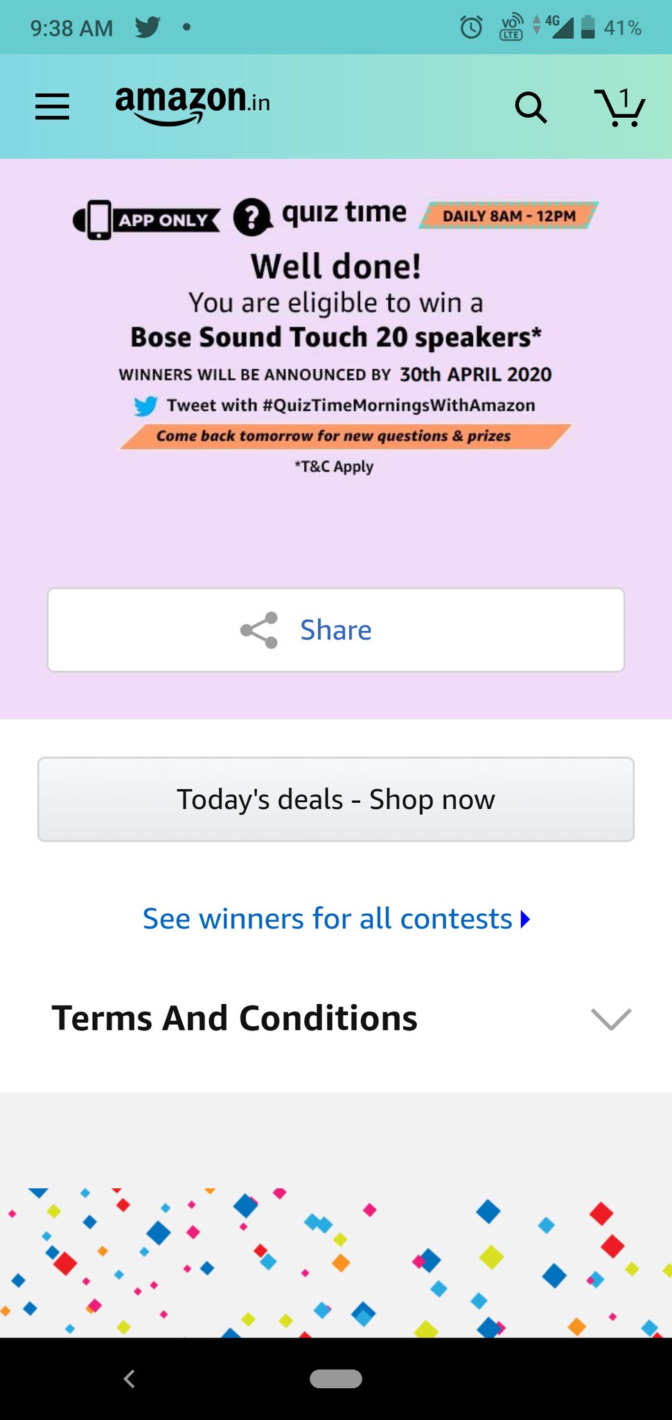 Pulkit Rustagi on Twitter: "#QuizTimeMoringsWithAmazon I'm eligible for the prize!…
