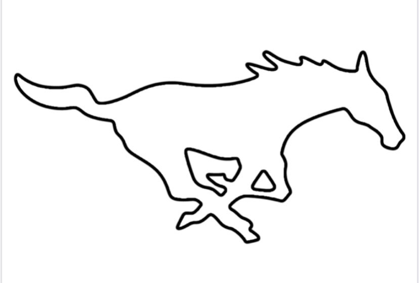 Mustang Emblem Outline