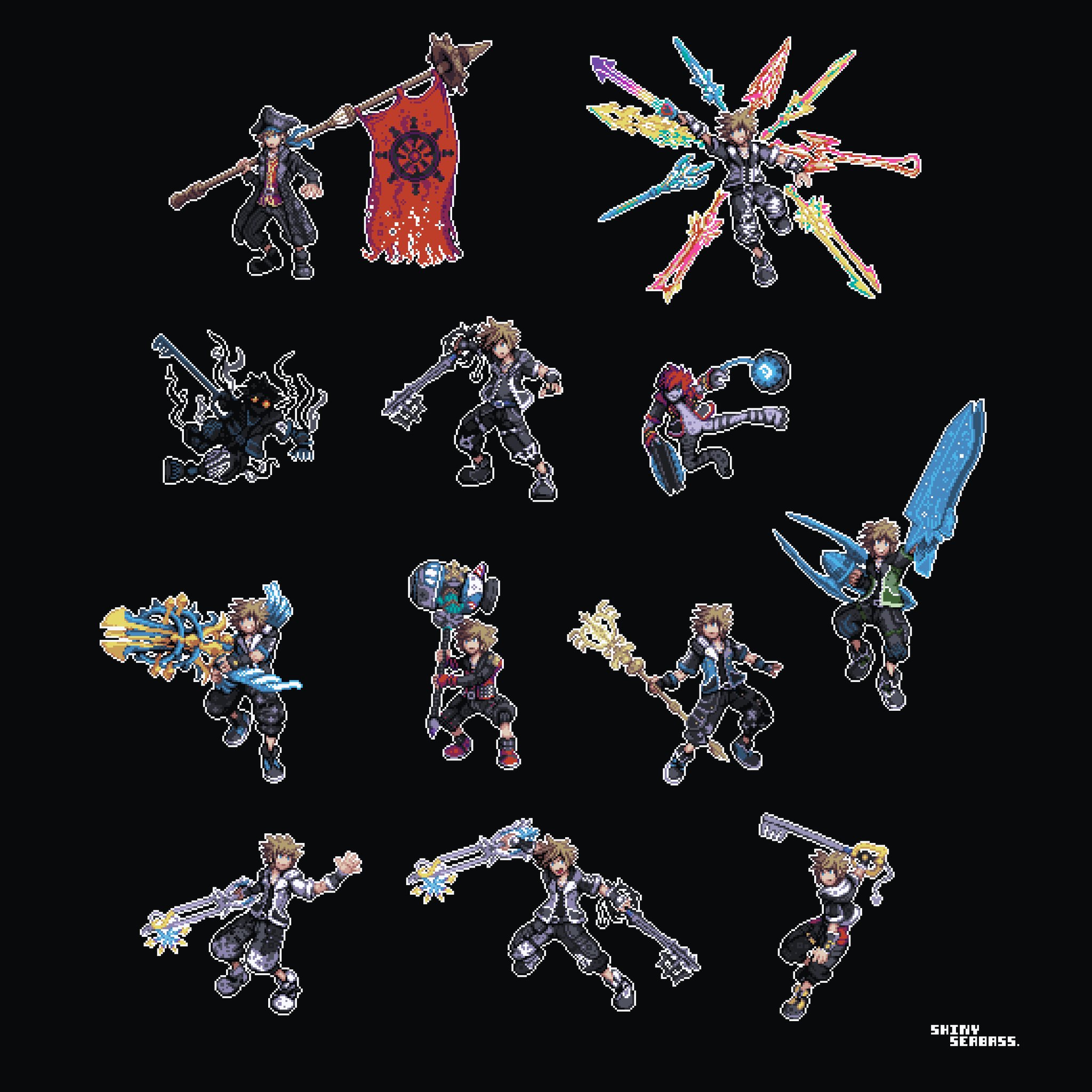 Kingdom Hearts Keyblade Sprites