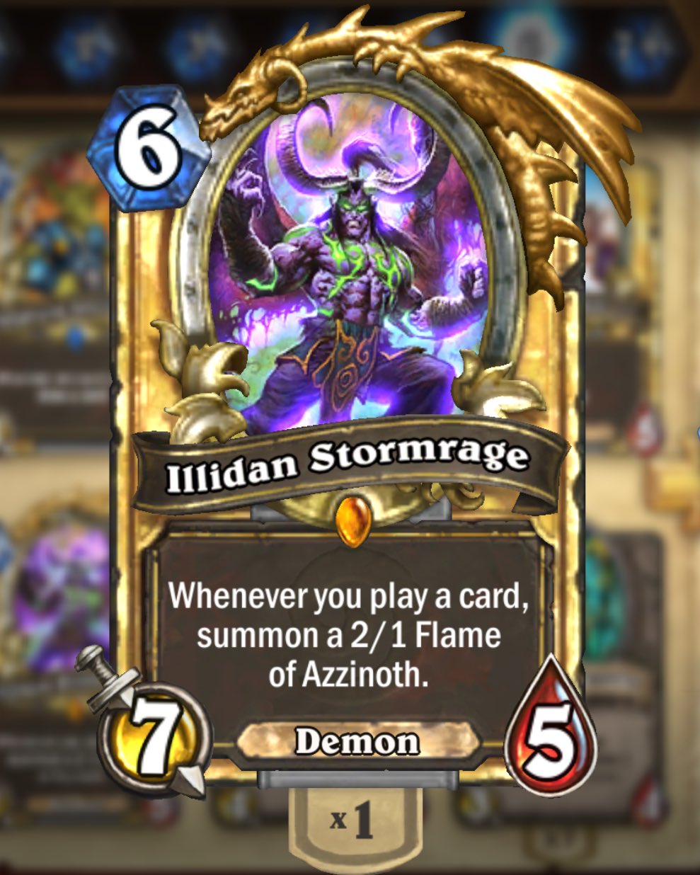 Illidan Stormrage Hearthstone