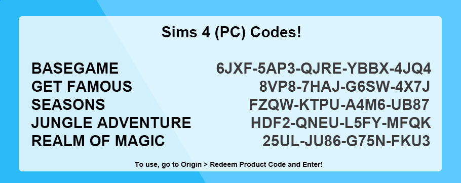 Sims 4 Product Code