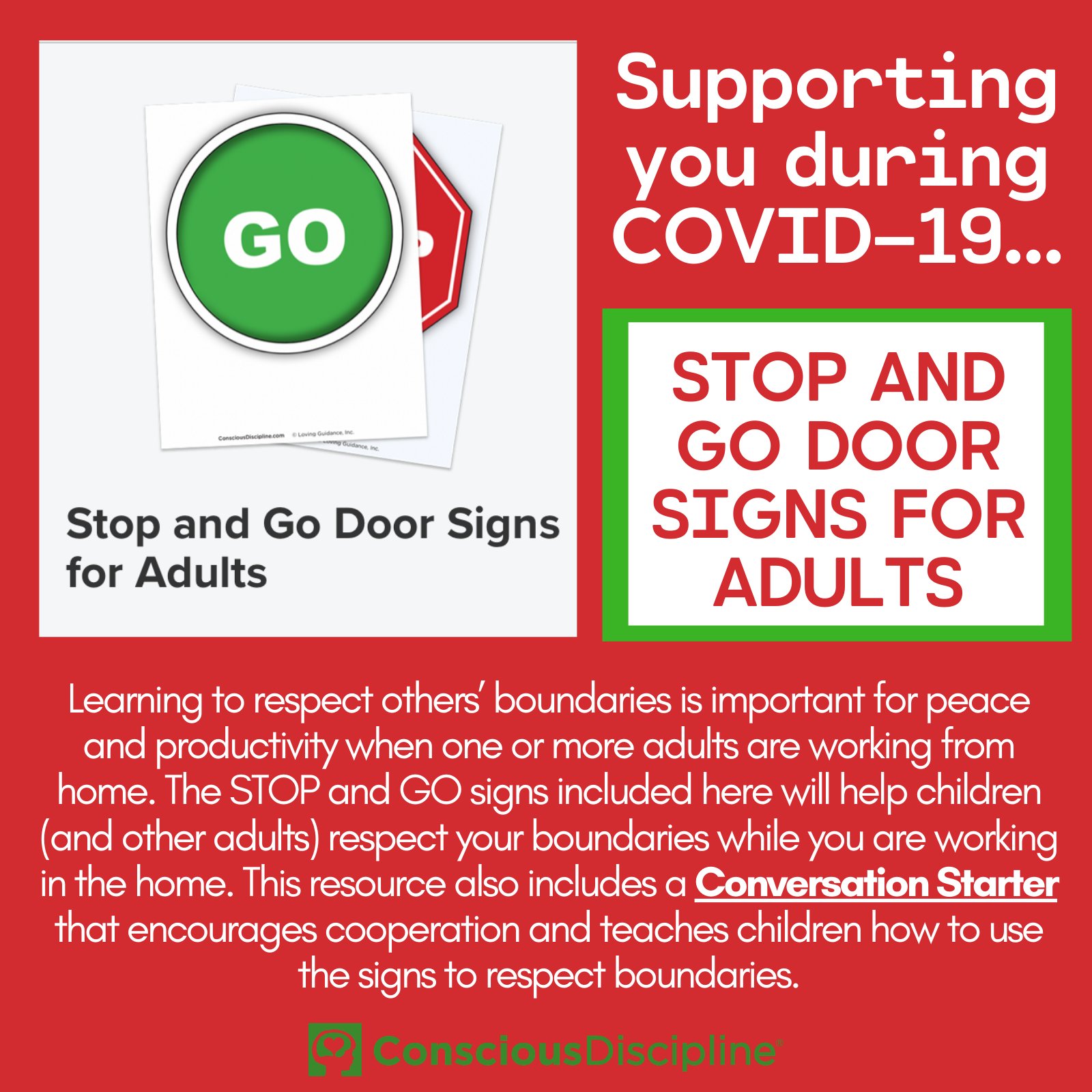 Stop And Go Signs For Children