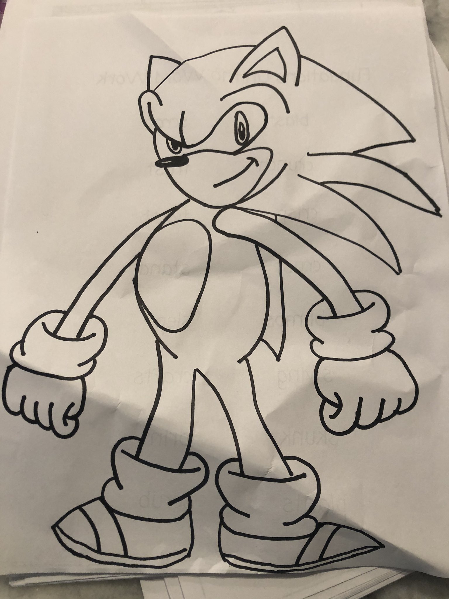 Sonic The Hedgehog Drawing Tutorial