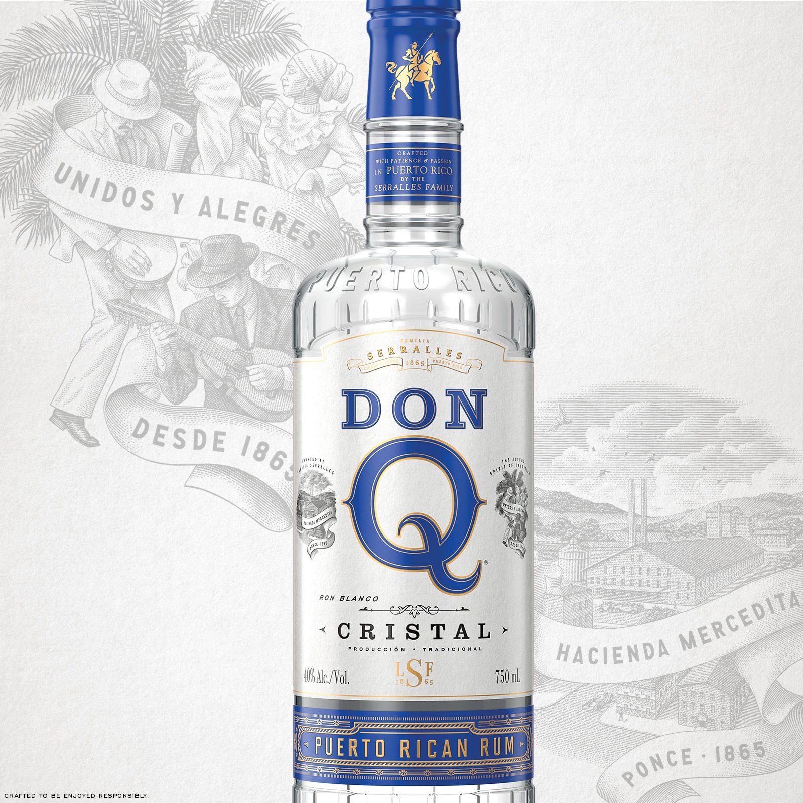 Don Q Cristal Logo Don Q Cristal Rum 1.75L Global Wine & Spirits