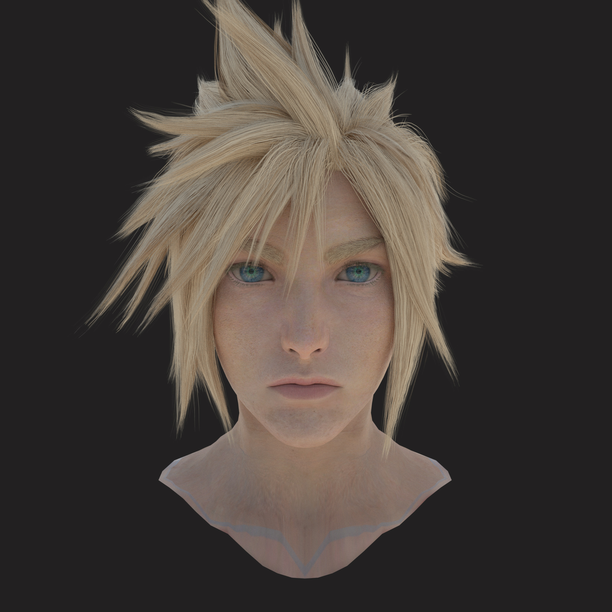 Cloud Strife Face Kingdom Hearts
