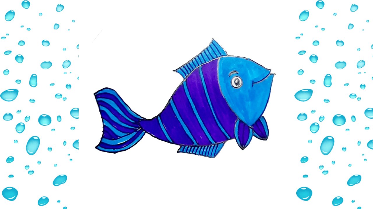 How To Draw A Simple Fish For Kids
