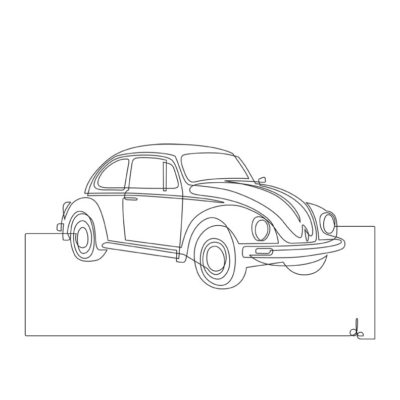 Vw Bug Drawing
