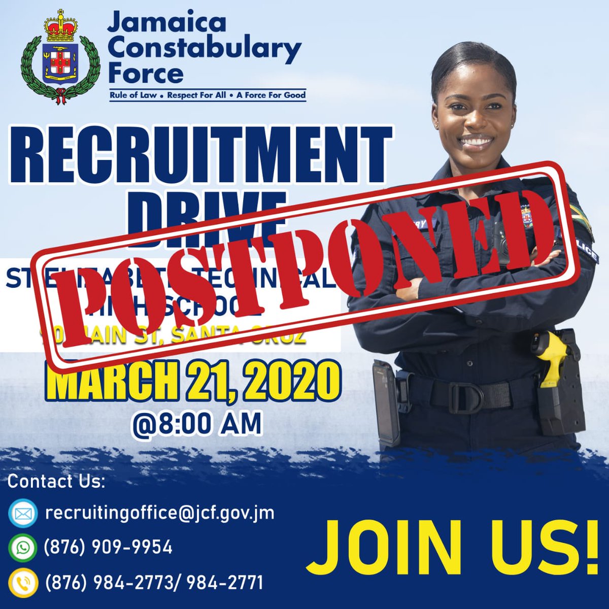 JCF Recruiting Centre, Kingston Parish (+1 876-964-0211)
