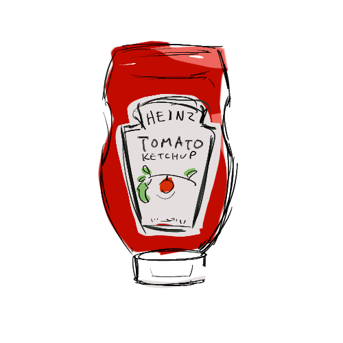 Heinz Ketchup Bottle Drawing