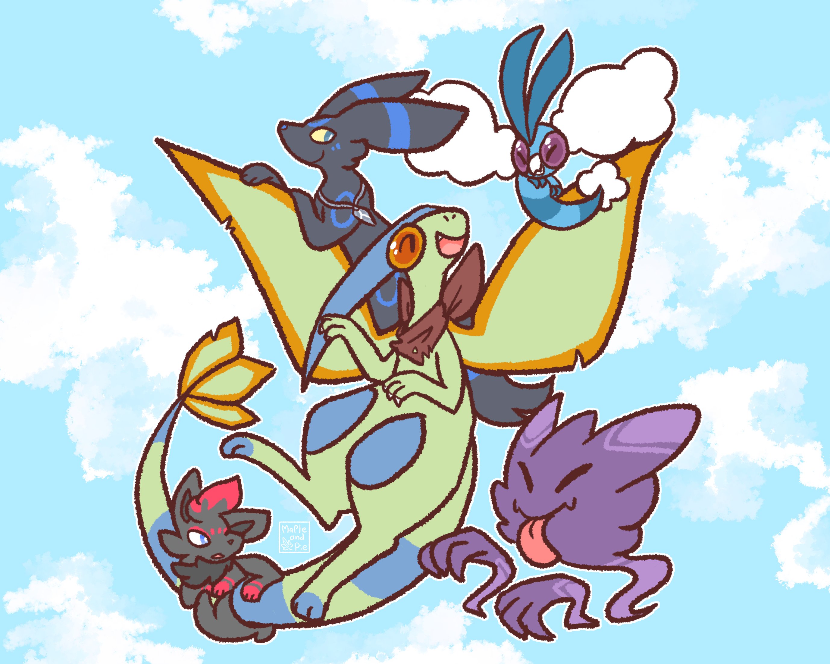 Riolu And Eevee Kiss