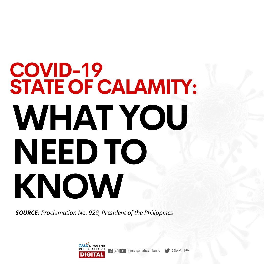 GMA Public Affairs on Twitter: "Isinailalim na sa state of calamity ang buong Pilipinas dahil sa ...