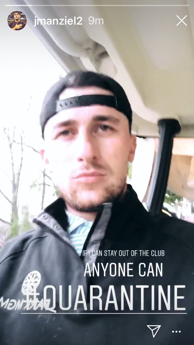 Joe Schad on Twitter: "Johnny Manziel says stay safe, stay home https://t.co/FDPseNSdkr" / Twitter
