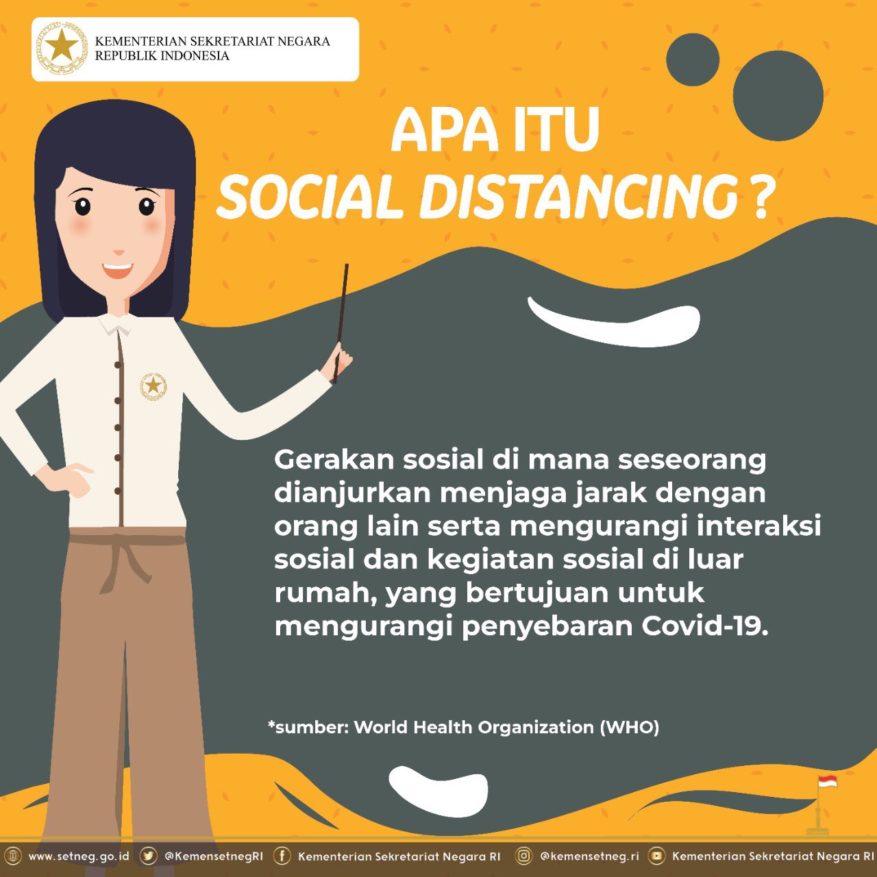 Sekretariat Negara on Twitter: "Selamat pagi #SobatKemensetneg, dalam upaya mencegah penyebaran ...