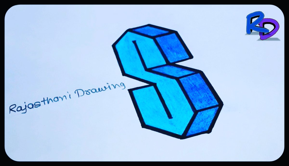 How To Draw 3d Letter S