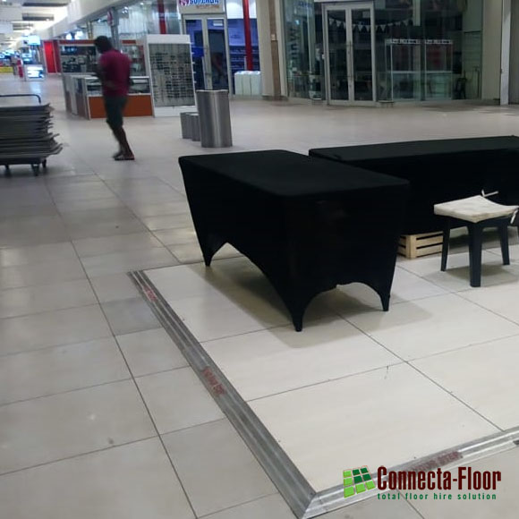 Connecta-floor on Twitter: "Connecta-Floor Pearl Teak portable floor for shopping display. # ...