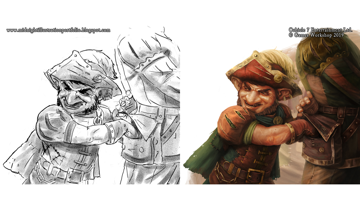 Medieval Rogue Drawing