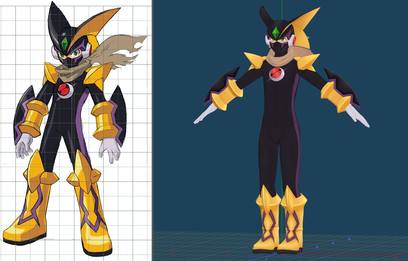 Megaman Battle Network Bass Cross