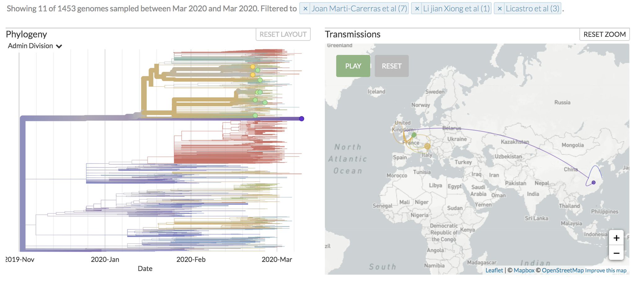 Nextstrain on Twitter: "Thanks to @GISAID we've just added 7 new genomes from @KU_Leuven in ...