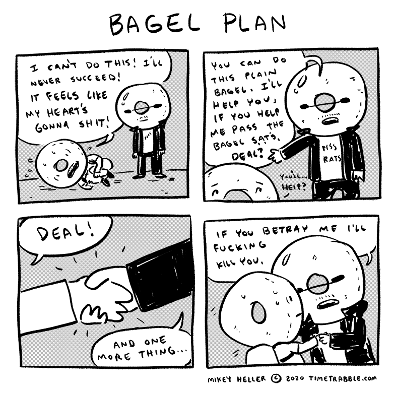 「i drew a comic about vice principal spinach bagel 」Mikey Hellerの漫画