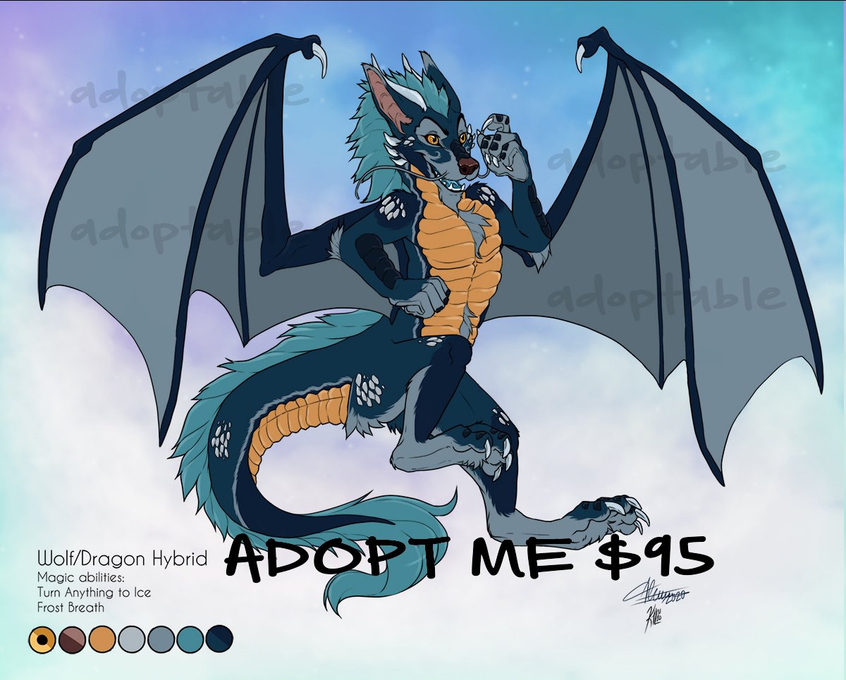Dragon Wolf Hybrid Anthro