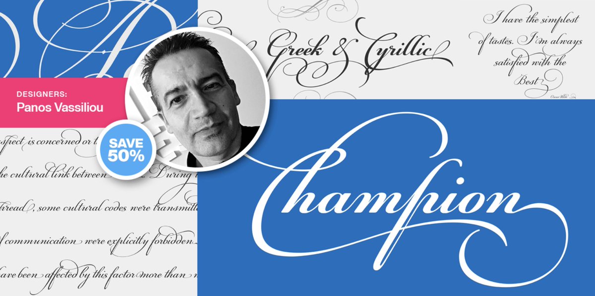 MyFonts on Twitter: ".@parachutetype’s signature script – the formal copperplate Champion Script ...
